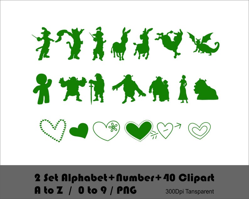 Shrek Font Png Shrek Alphabet Png Green Ogre Alphabet Shrek Clipart Png ...