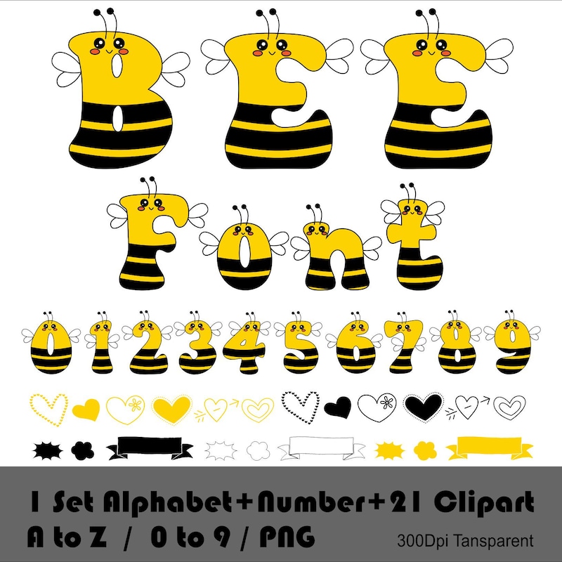 Bee Clipart - Etsy