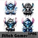 5 PNG Stitch Gamer Splash Watercolor Digital Design PNG File for ...