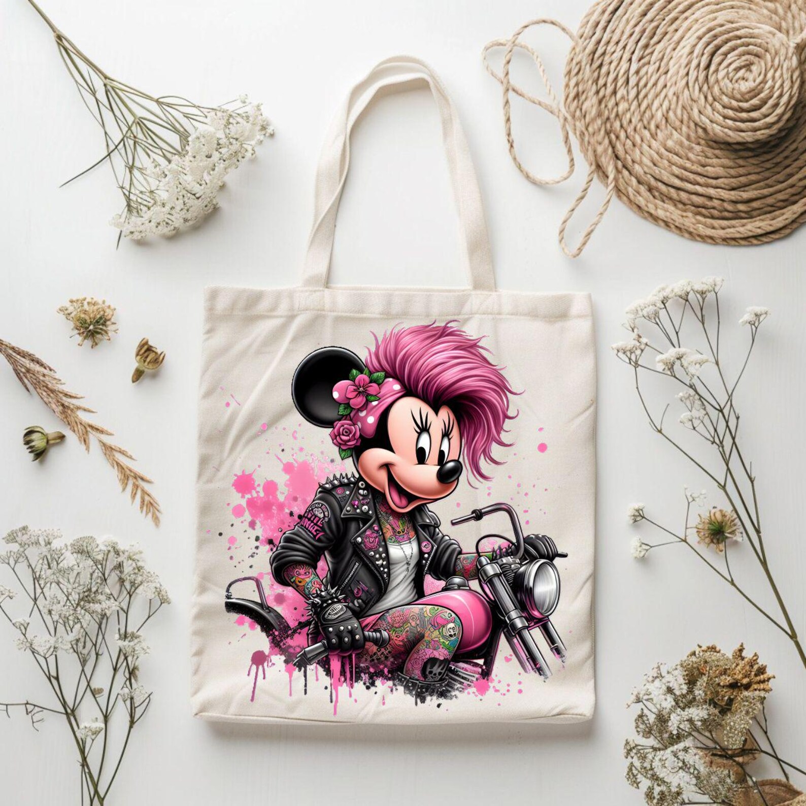 5 PNG Minnie Rocker Punk Png Pink Mouse Design High Resolution Tshirt ...
