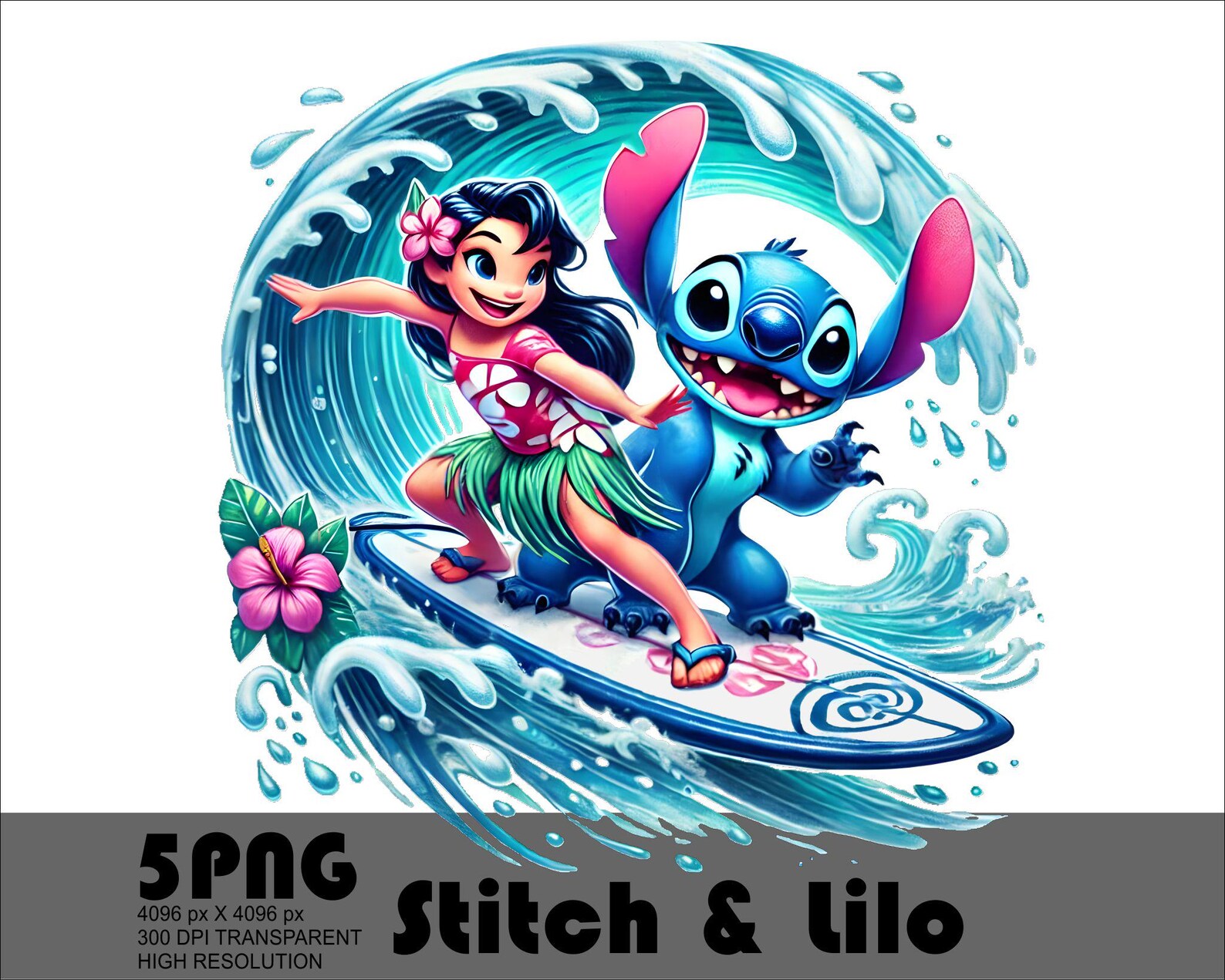Stitch and Lilo Png Surf Png Stitch and Lilo Clipart Png Cute Lilo and ...