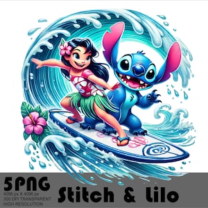 Stitch and Lilo Png Surf Png Stitch and Lilo Clipart Png Cute Lilo and ...
