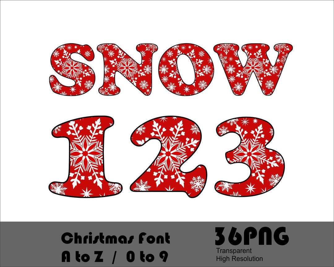 Christmas Alphabet PNG Christmas Font Letters Numbers Santa Alphabet ...