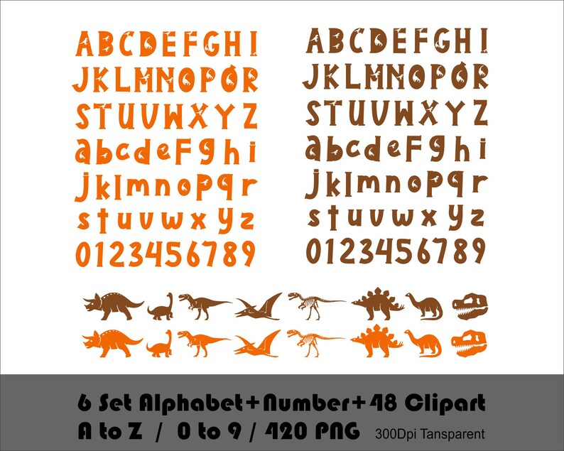 Dinosaur Font Png Trex Dinosaur Alphabet Numbers Png Dinosaur Clipart ...