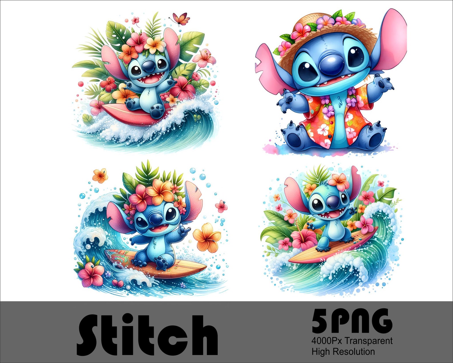 5PNG Stitch in Hawaii PNG Design High Resolution Tshirt and Sublimation ...