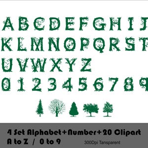 Forest Font Png Tree Font Png Wild Wood Font Png Nature Font Alphabet ...