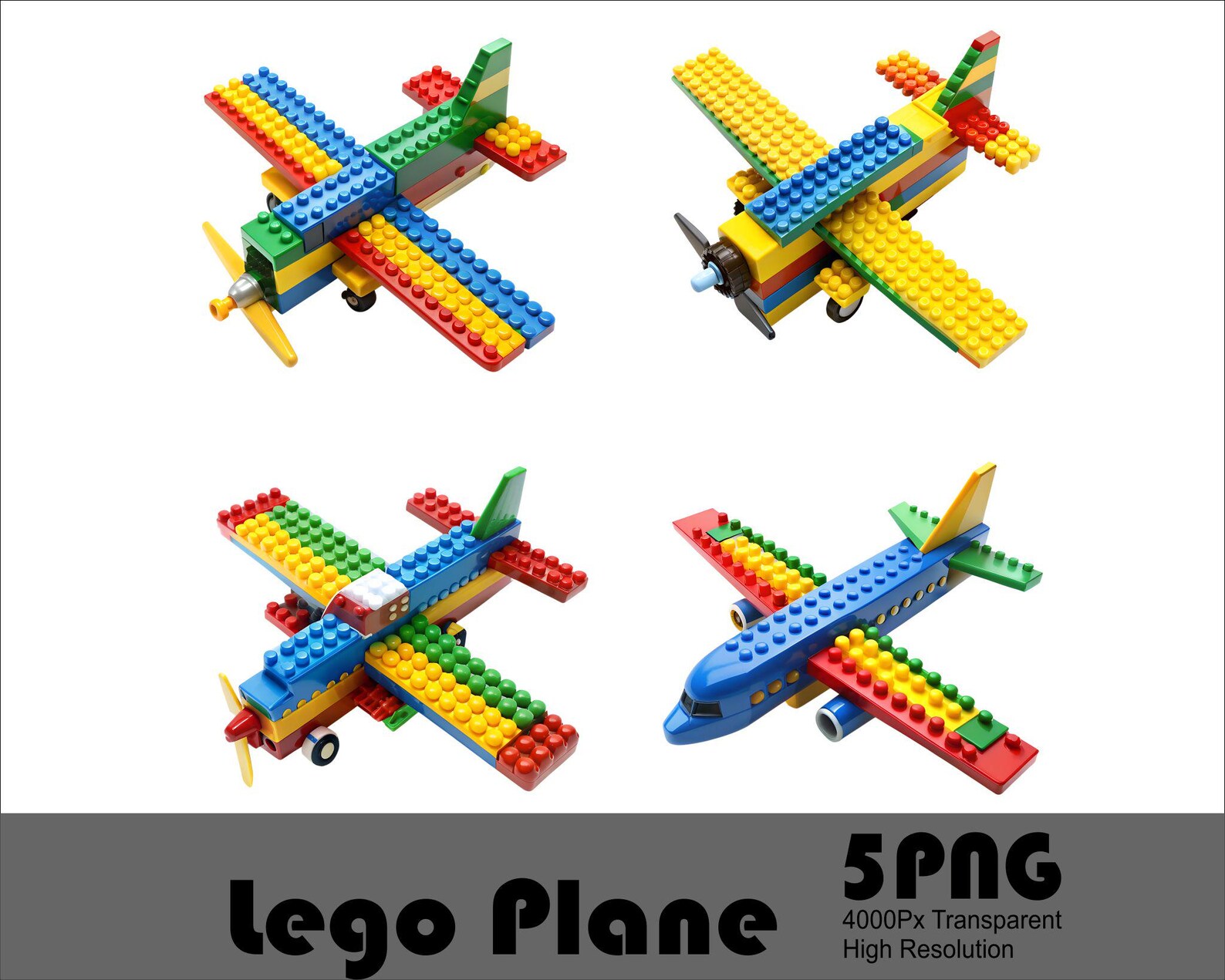 5 PNG Brick Airplane Aircraft Plane Png Block Toy Plane Puzzle Building ...