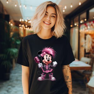 5 PNG Minnie Rocker Punk PNG Design High Resolution Tshirt Sublimation ...