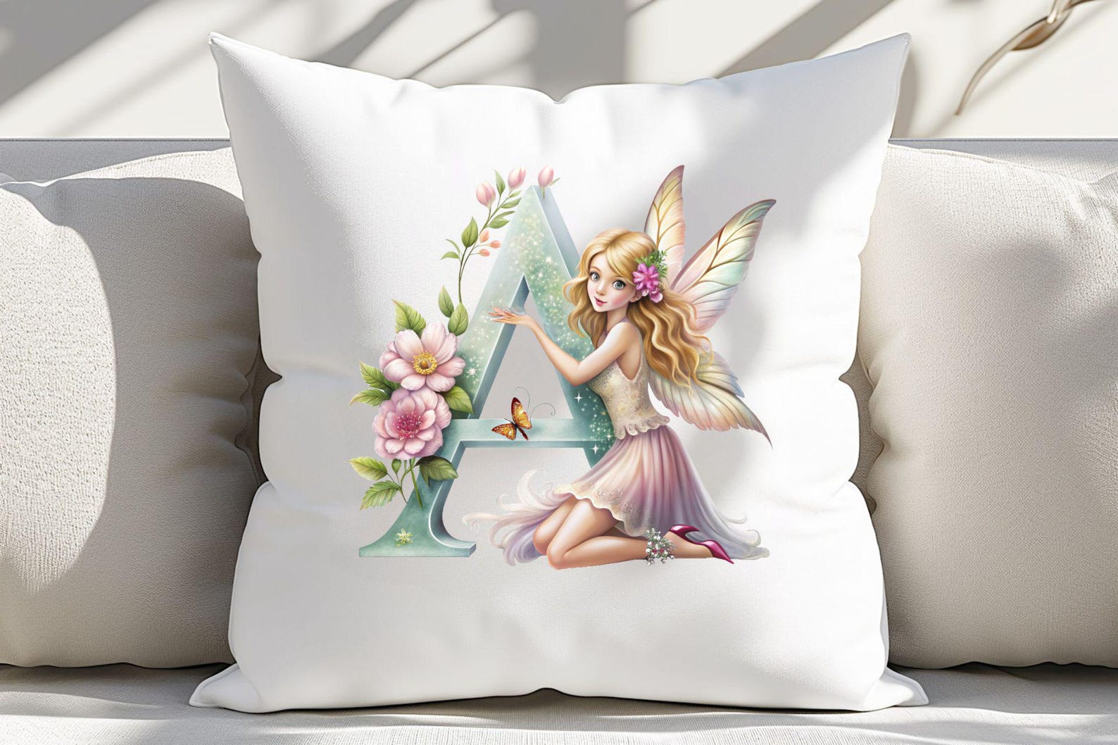 Fairy Font Alphabet PNG Watercolor Fairy Letters and Numbers for ...