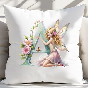 Fairy Font Alphabet PNG Watercolor Fairy Letters and Numbers for ...