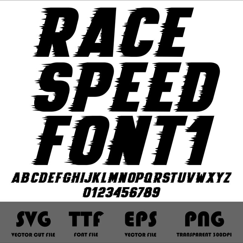 Race Car Font Alphabet - Etsy