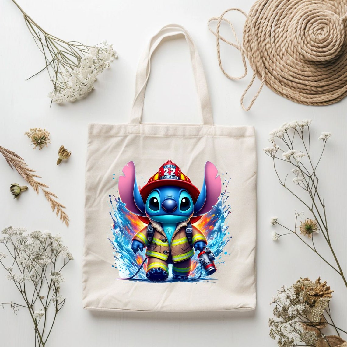 5 PNG Stitch Fireman Splash Watercolor Digital Design PNG File for ...