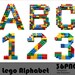 Bricks Alphabet and Numbers Font Puzzle Font PNG Brick Set Font Brick ...