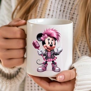 5 PNG Minnie Rocker Punk PNG Design High Resolution Tshirt Sublimation ...