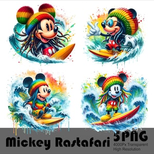5 PNG Mickey Rastafari Reggae Mouse PNG Design High Resolution Tshirt ...