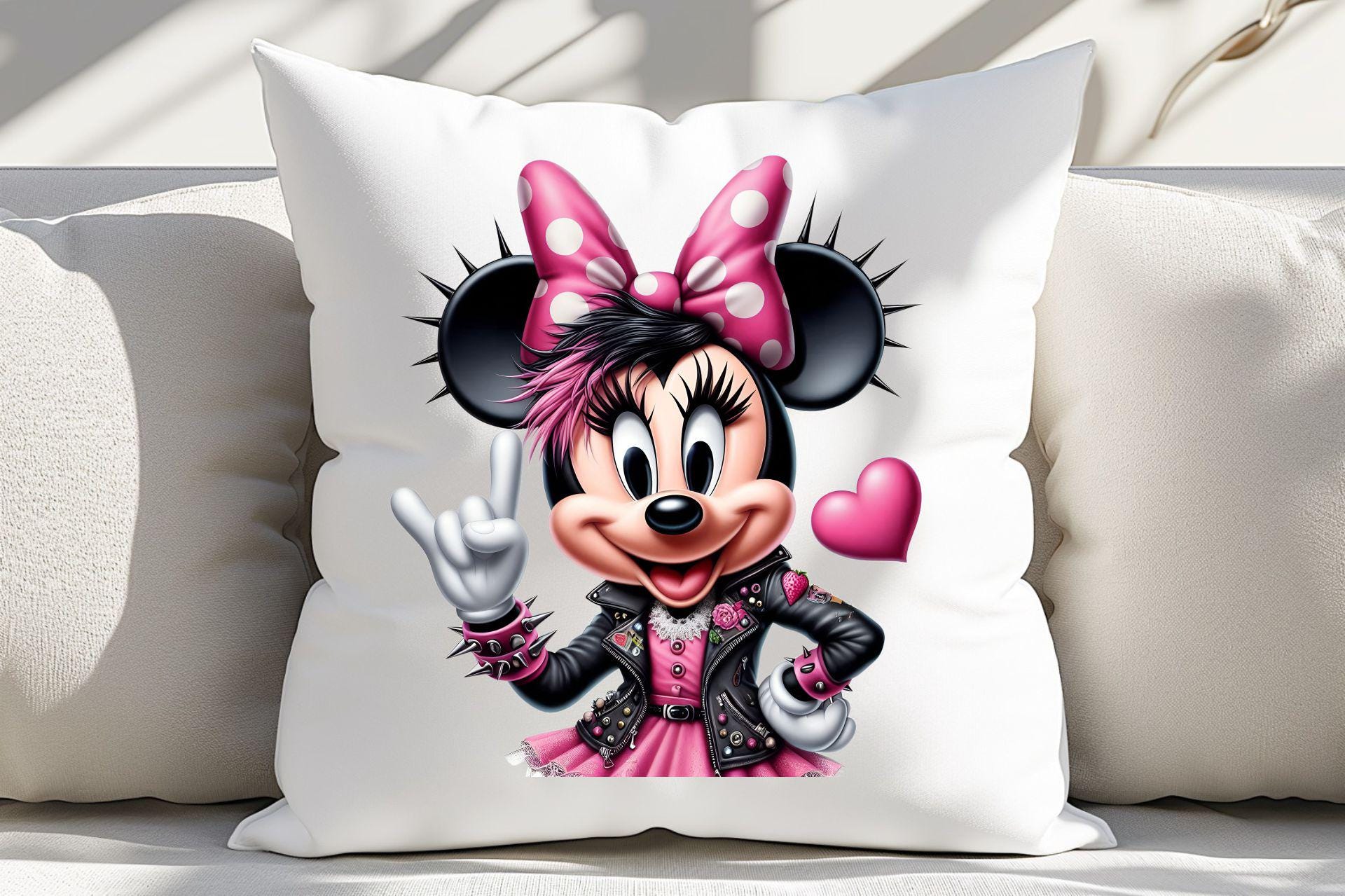 5 PNG Minnie Rocker Punk PNG Design High Resolution Tshirt Sublimation ...