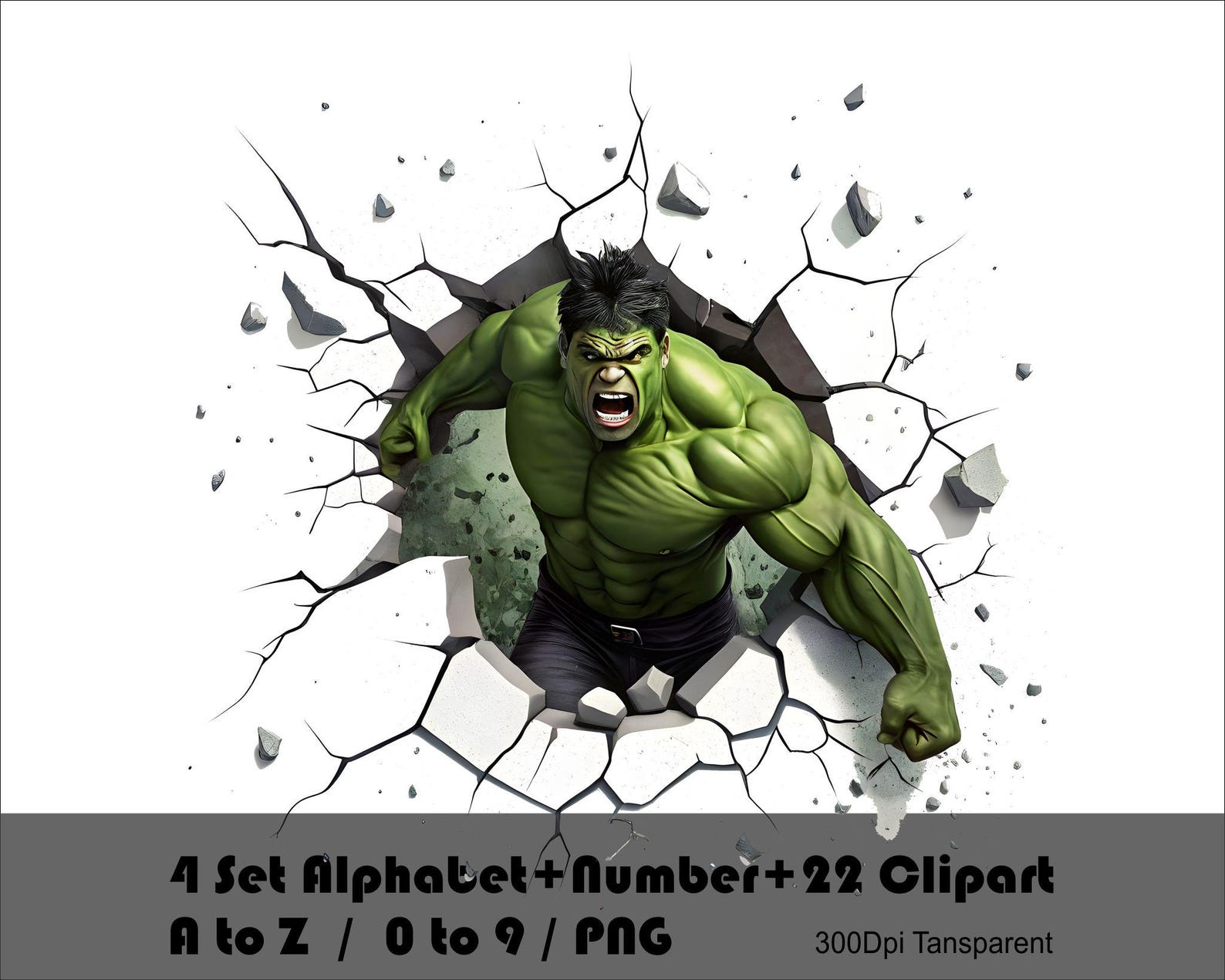 Hulk Font Png Green Giant Alphabet Bundle Png Kids Birthday Font ...