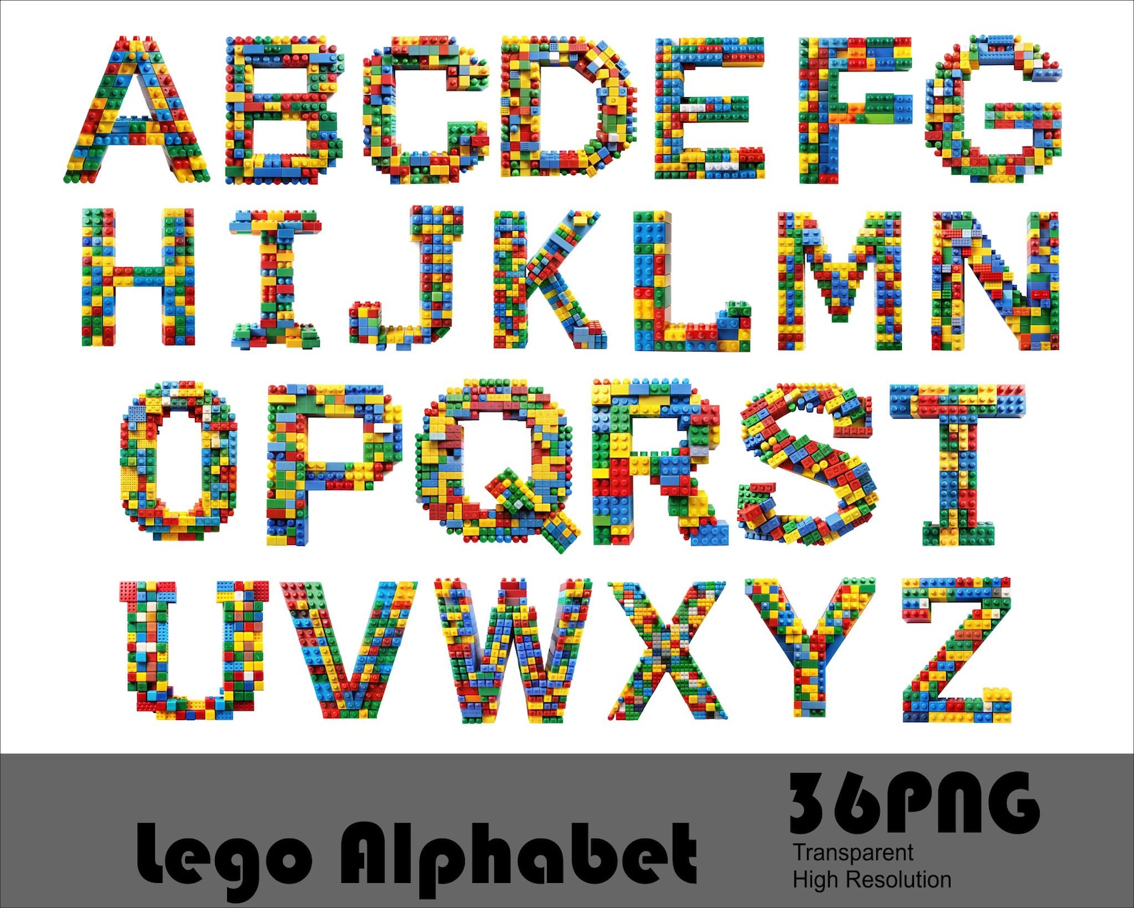 Bricks Alphabet and Numbers Font Puzzle Font PNG Brick Set Font Brick ...