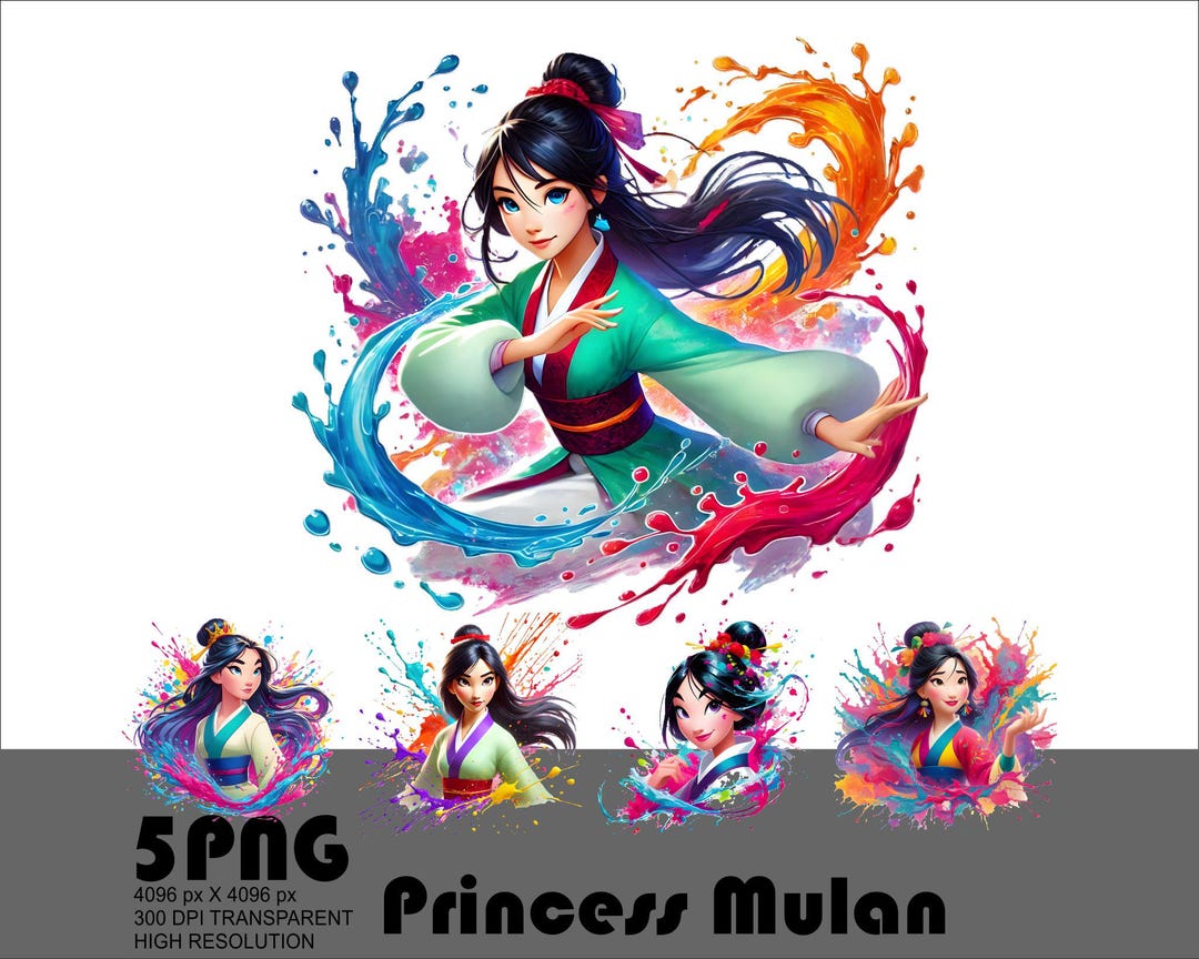5PNG Princess Mulan Png Cute Mulan Png Design Mulan Clipart 300 Dpi ...