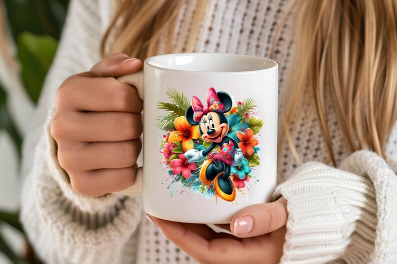 Minnie in Flowers 5 PNG Design, Fancy Girl Mouse High Resolution Tshirt ...