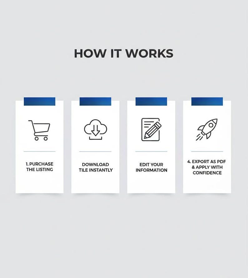 Modern Blue Resume Template 2026, Professional CV Design - Etsy