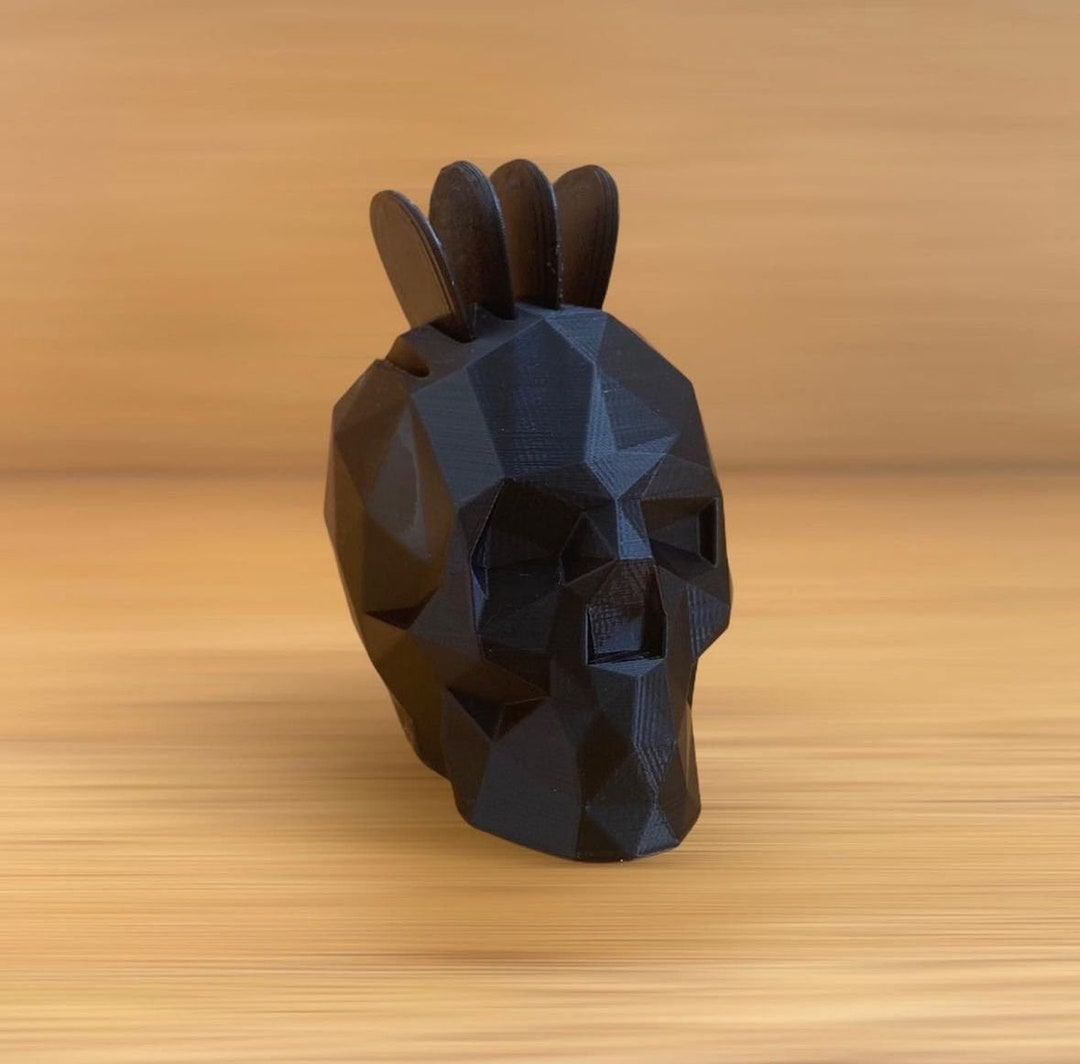 Guitar Pick Holder Skull Low Poly Design - Etsy