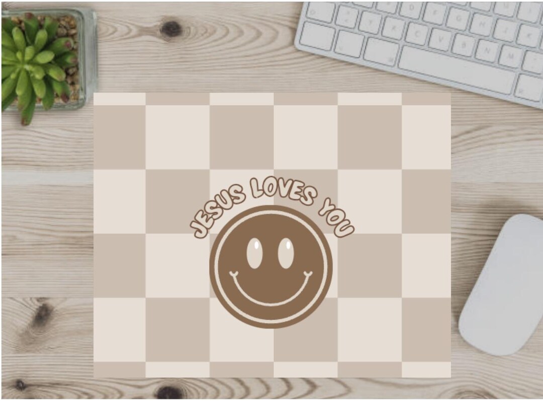 Jesus Loves You Smiley Mouse Pad - Etsy