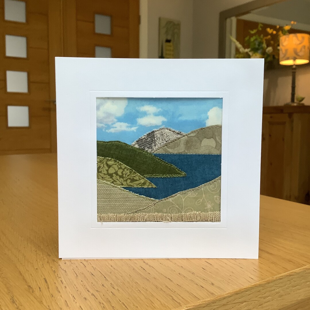 Lakeside Sewn Fabric Textile Art, Landscape, Lochs, Lakes, Lake ...