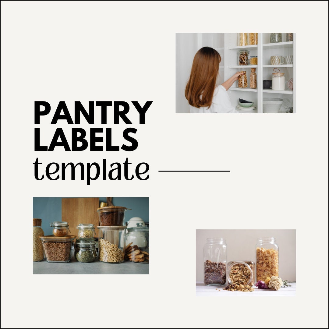 Pantry Labels, Organization, Canva Editable Templates for Herbs, Spices ...