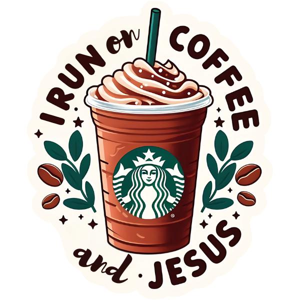 Coffee & Jesus Sticker - Etsy
