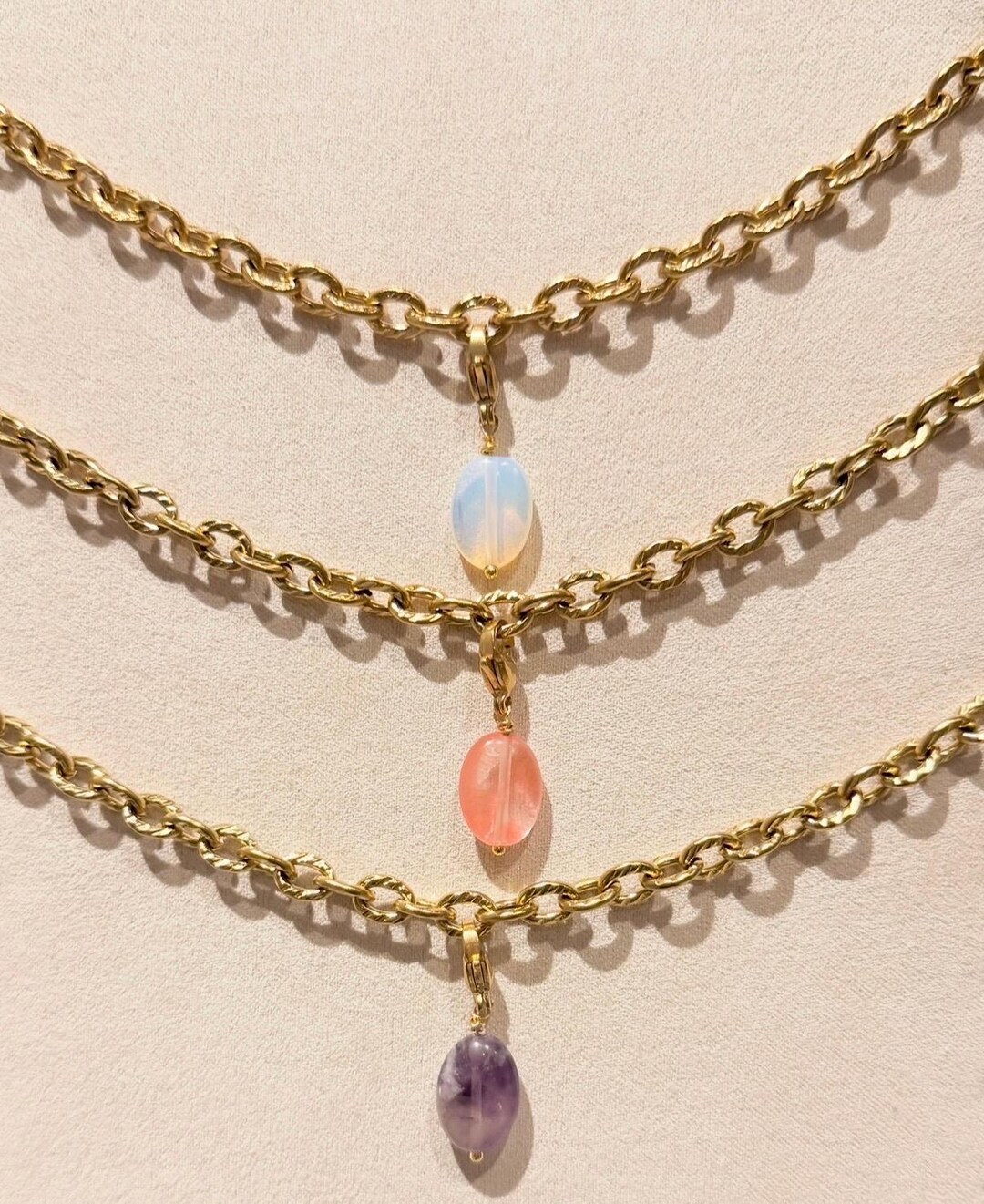 Interchangeable Link Necklace – Stainless Steel & Personalized Glass ...