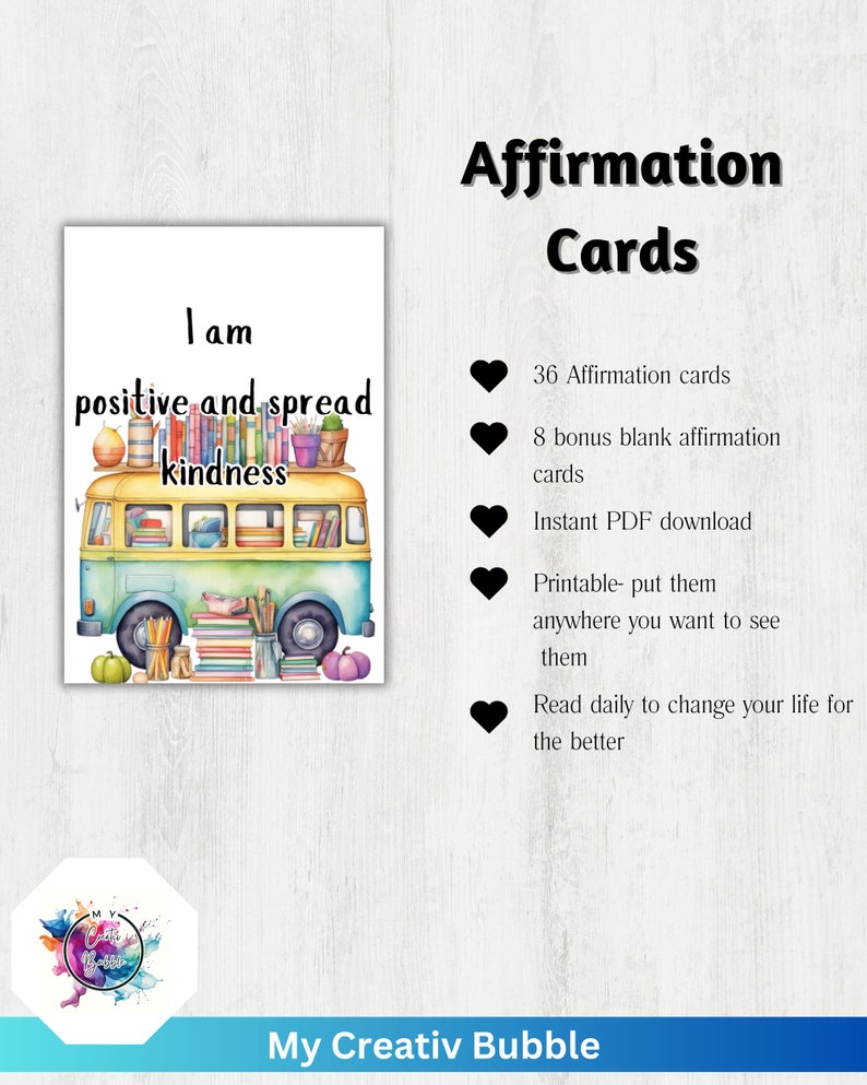 36 Classroom Daily Affirmation Cards Digital Download - Etsy