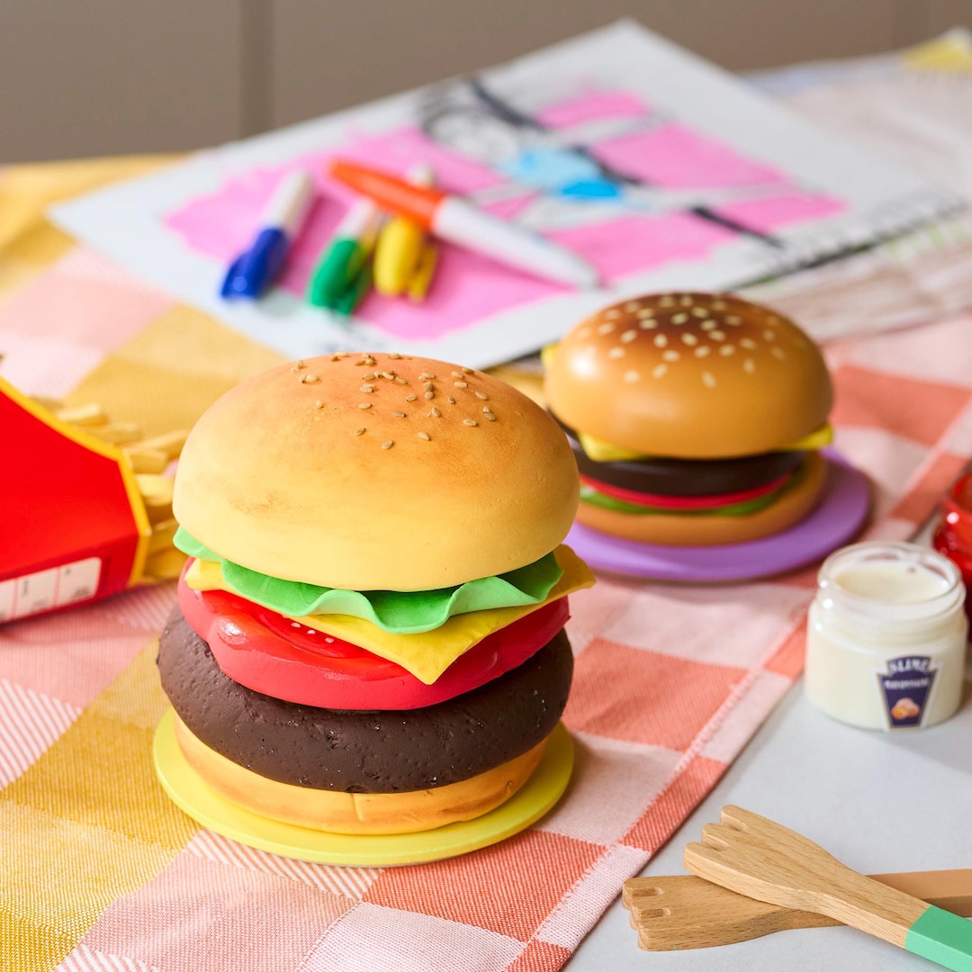 Burger Slime Kit, DIY Kit Slime, Slime Cooking Kits, Burger Clay Kit ...