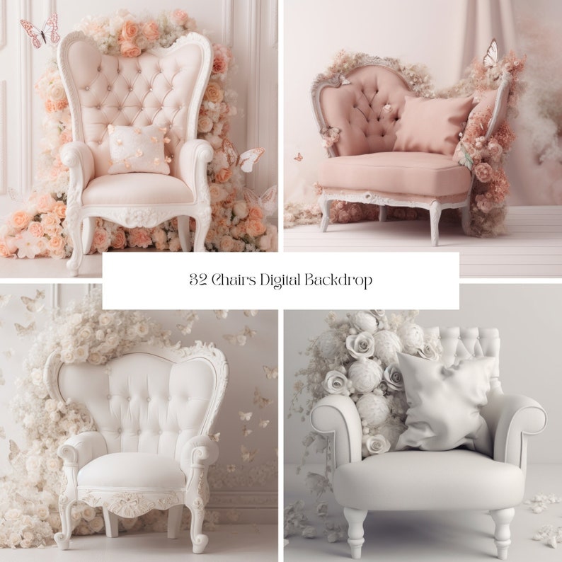 Chairs Digital Backdrops - Etsy