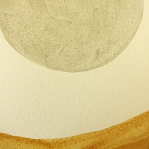 Desert Moon Art Minimalist Watercolor Painting Made With - Etsy