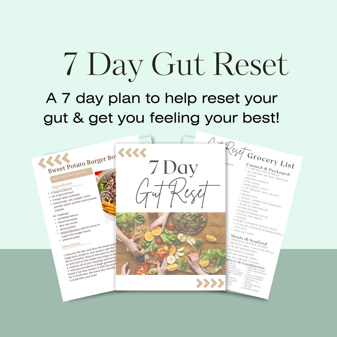 7-day Gut Reset: Meal Plan, Recipes & Grocery List - Etsy