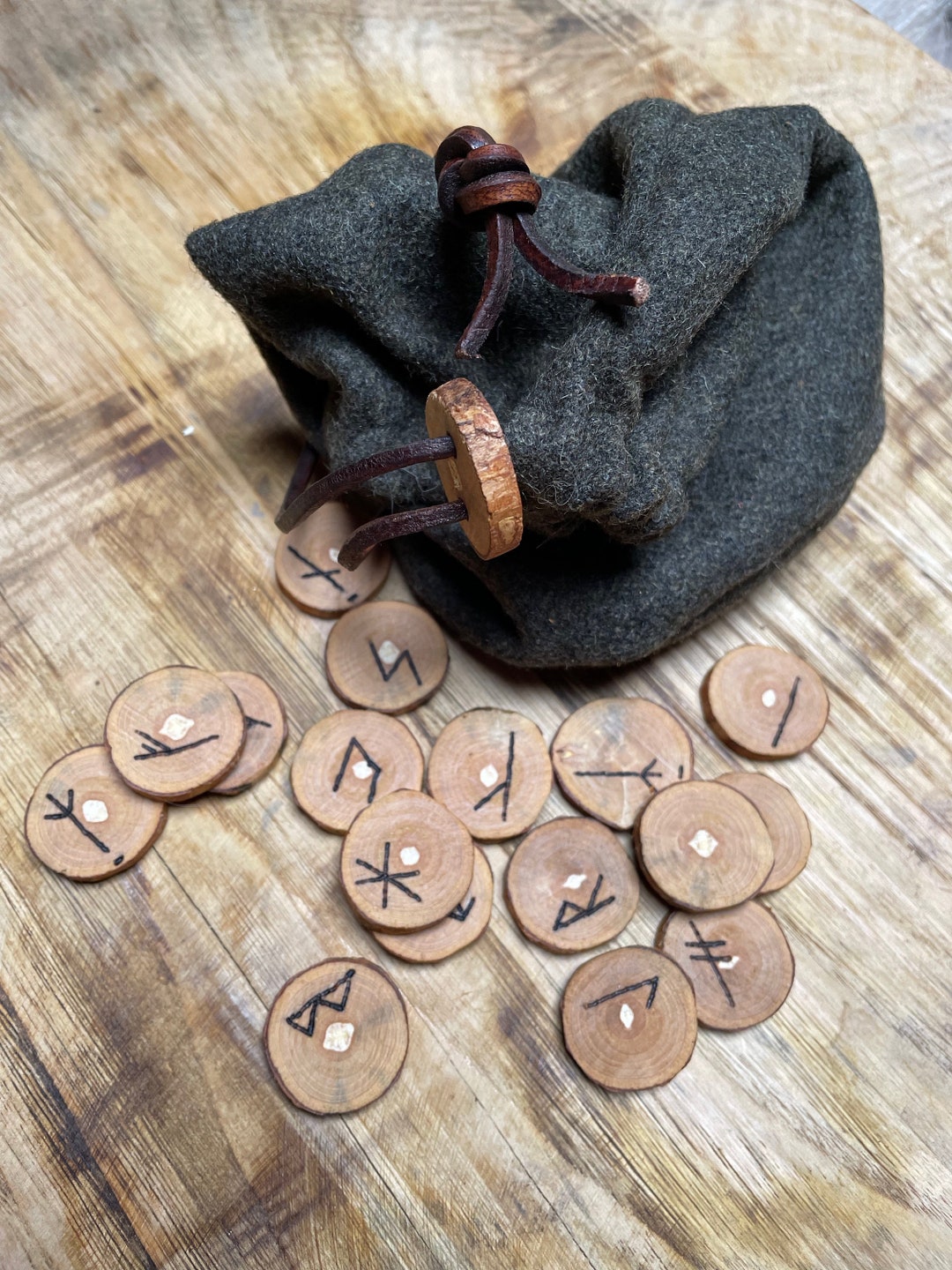 Rune Set, Younger Futhark Runes With Woollen Bag - Etsy