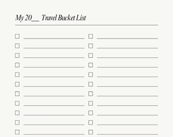 Bucket List Planner Printable PDF Instant Download 4.9x6.9 In - Etsy