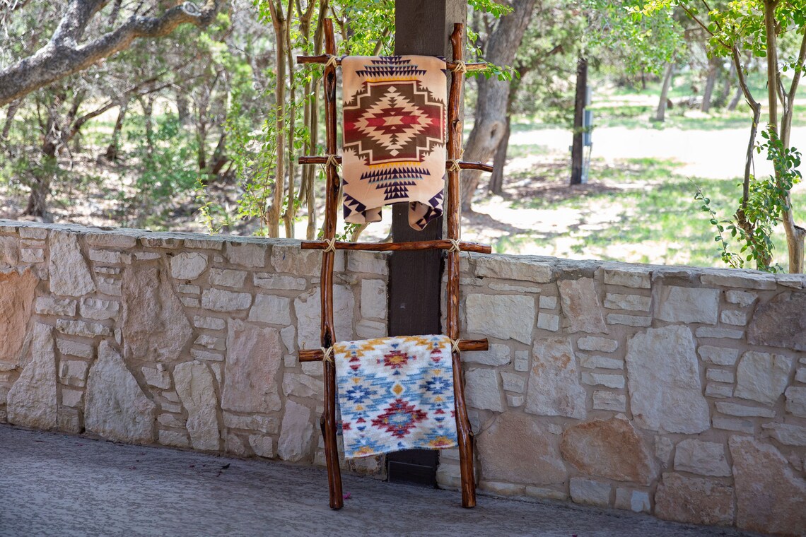 Western Style Afghan/blanket Ladder Rack - Etsy