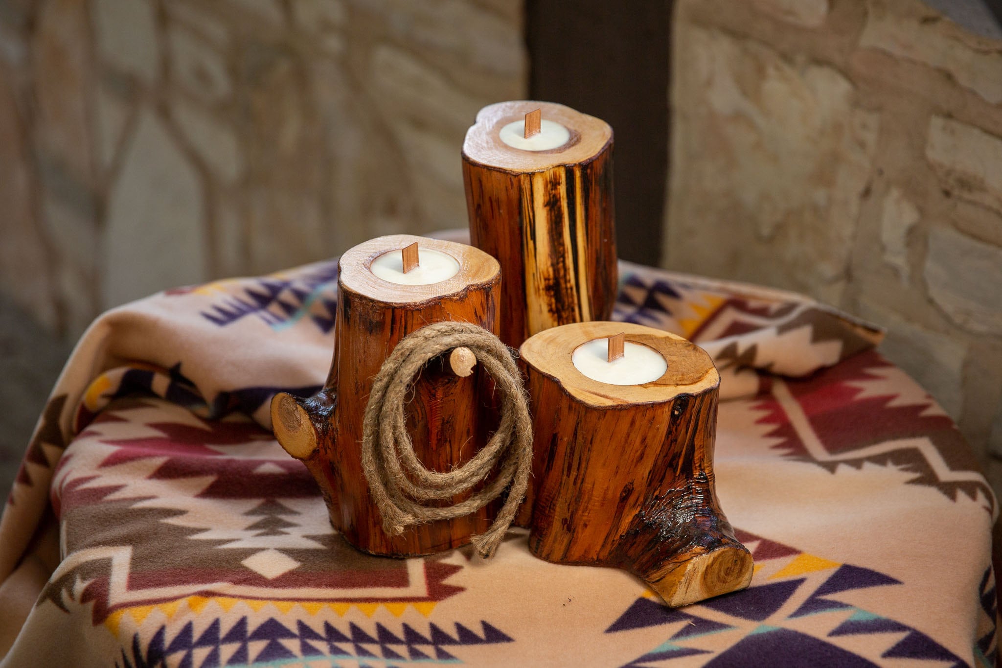Hand Crafted Wood Candles - Etsy