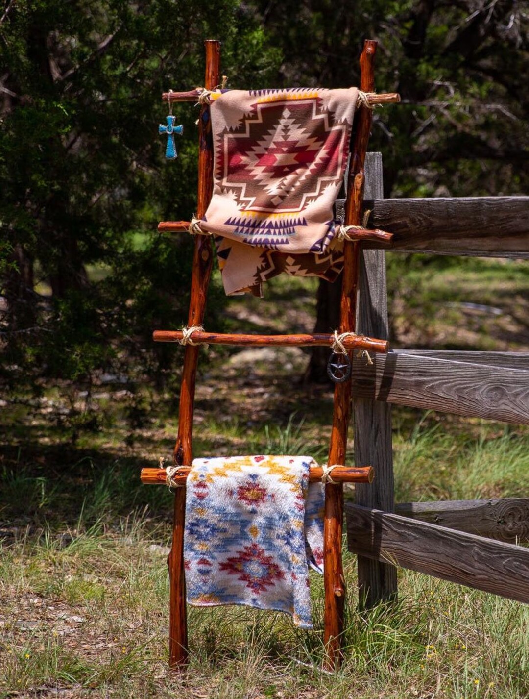 Western Style Afghan/blanket Ladder Rack - Etsy