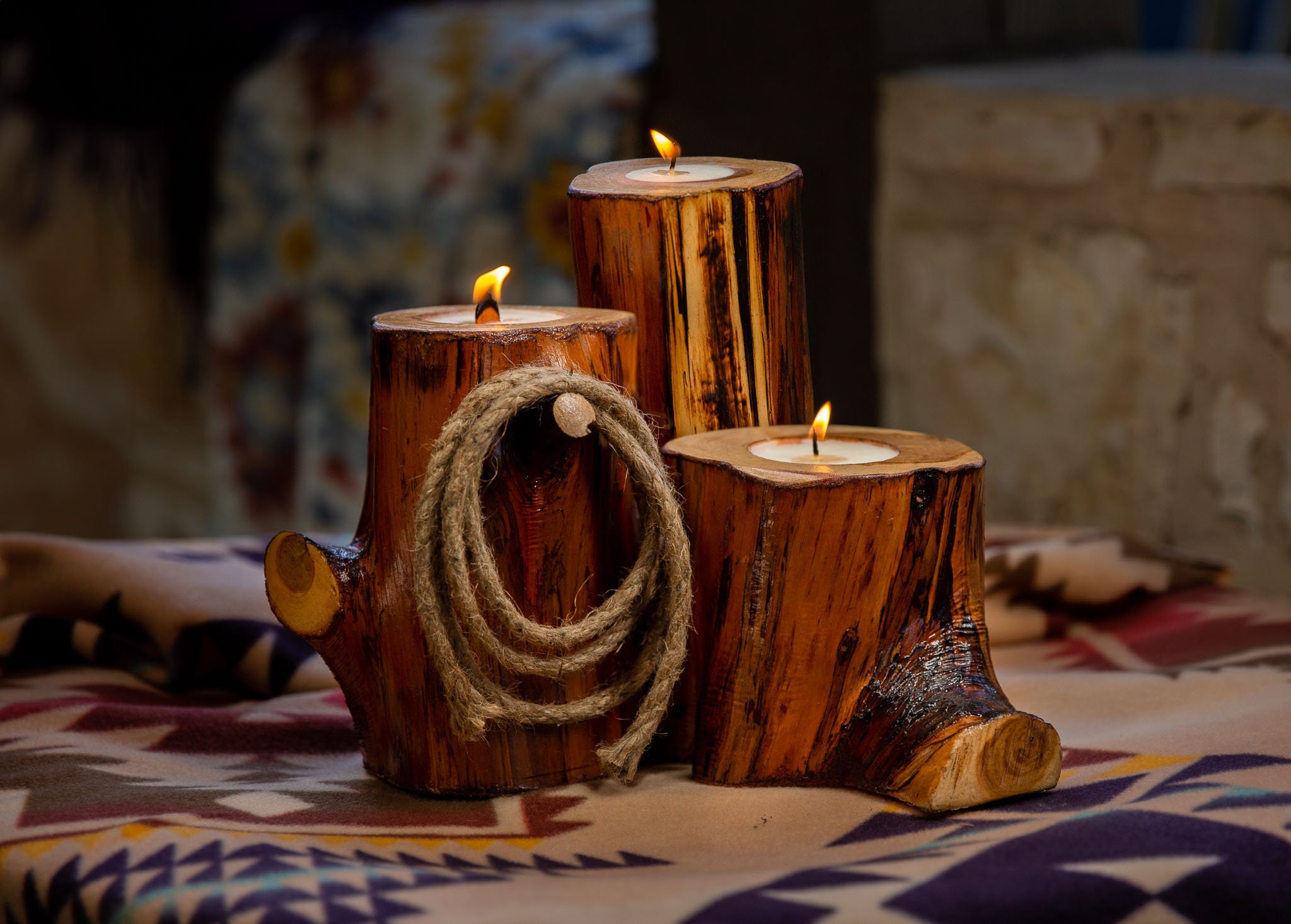Hand Crafted Wood Candles - Etsy