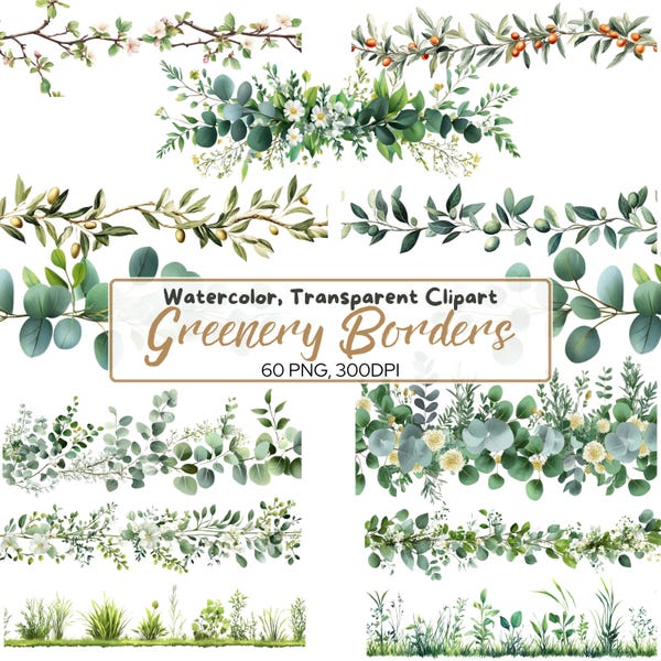 Leaf Clip Art Borders - Etsy UK