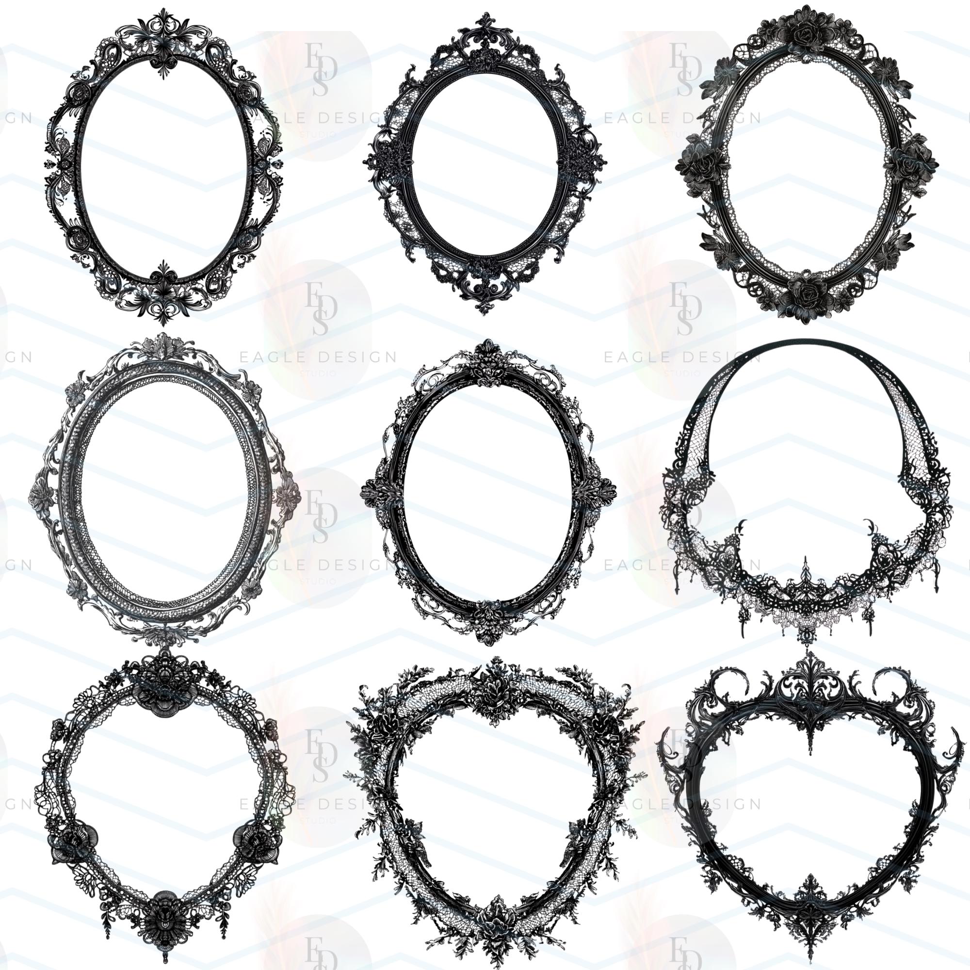 50 PNG BLACK Lace Frame, Antique Frame, Clipart, Transparent Clip Art ...