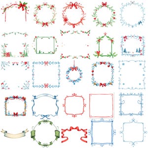 140 PNG Christmas FRAMES Clipart – Christmas Edges and Corners, Borders ...