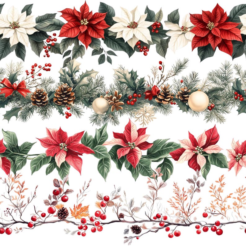 32 PNG Christmas BORDER Clipart – Festive Holiday Borders With ...