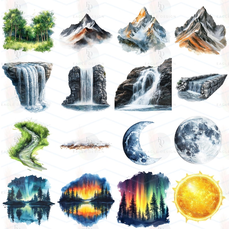 Infinite Nature & Cosmic Vibes Clipart Collection | 100 PNG Planet ...