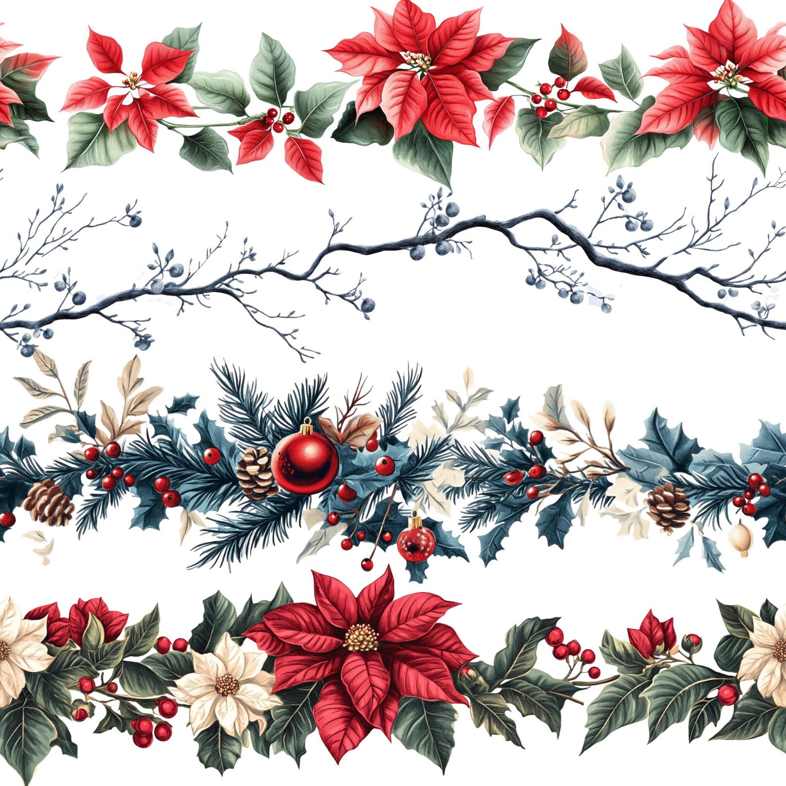 32 PNG Christmas BORDER Clipart – Festive Holiday Borders With ...