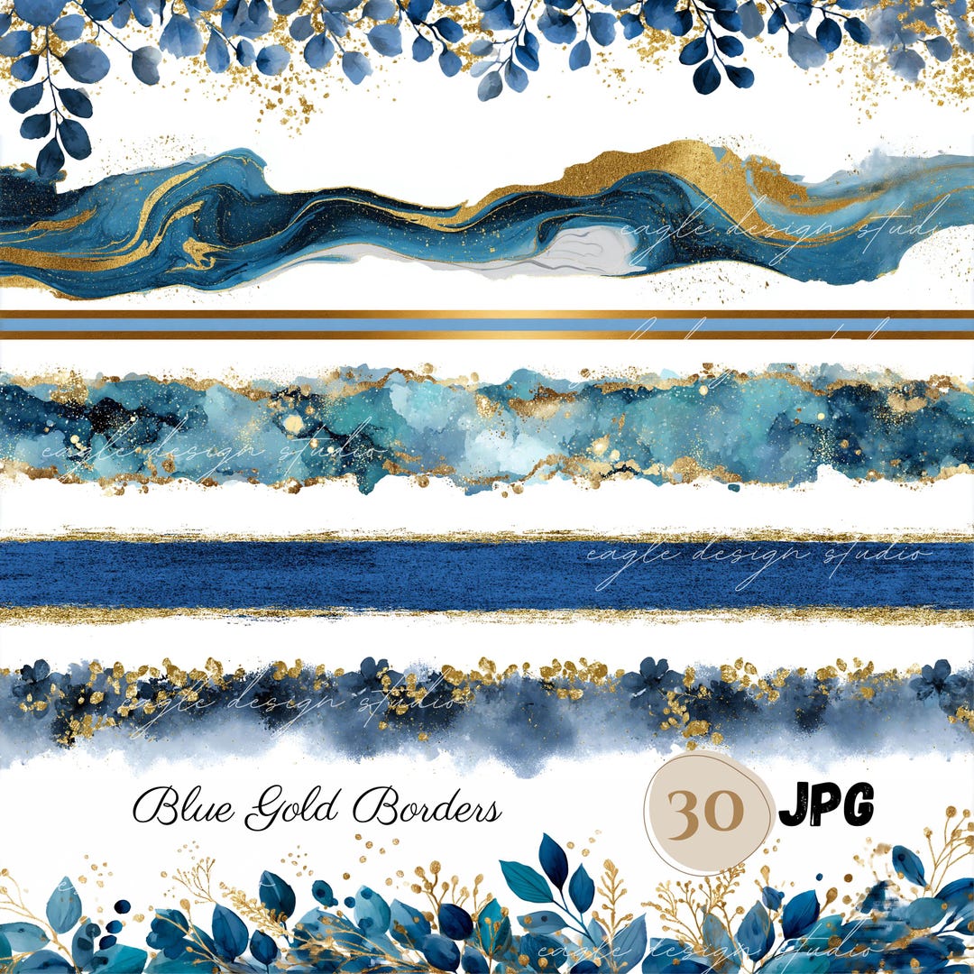 30 JPG Abstract BORDER, Color Splash Borders, Watercolor Alcohol Ink ...