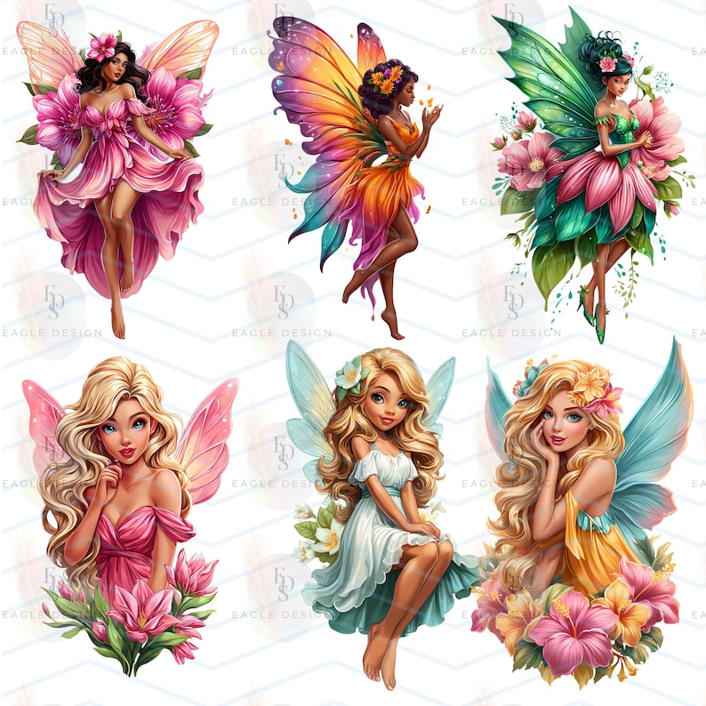 Watercolor Fairy Clipart Bundle: 30 Fantasy Pngs (digital Download - Etsy